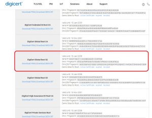 Teams – How to add DigiCert Global Root G2 root certificate to ...